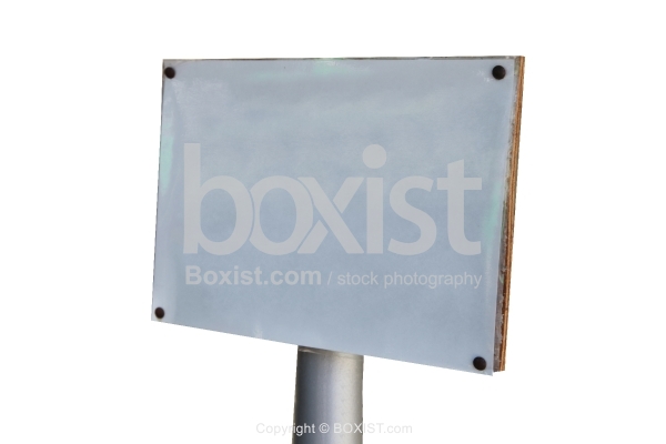 Blank Paper Sign Isolated on White - Boxist.com Photography / Sam ...