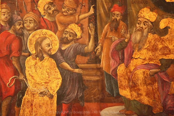 Painting Depicting Jesus Before The Sanhedrin Trial Struck In Front Of ...