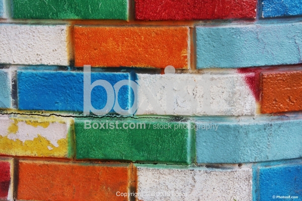 Colored Bricks Wall - Boxist.com Photography / Sam Mugraby's Stock ...