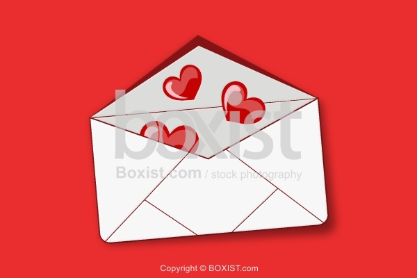 Open Love Envelope with Small Hearts - Boxist.com Photography / Sam ...