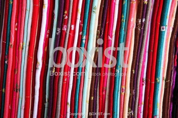 Stack of Folded Colorful Fabrics - Boxist.com Photography / Sam Mugraby ...