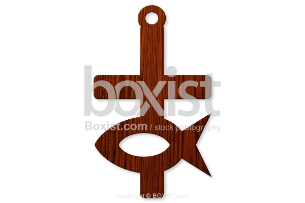 Cross and Fish in Wood - Boxist.com Photography / Sam Mugraby's Stock ...