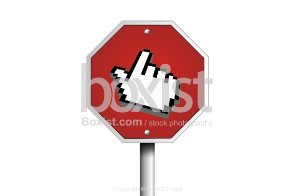 Hand Cursor on Stop Sign - Boxist.com Photography / Sam Mugraby's Stock ...