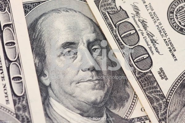 Closeup up of Benjamin Franklin on 100 Dollar Bill - Boxist.com ...
