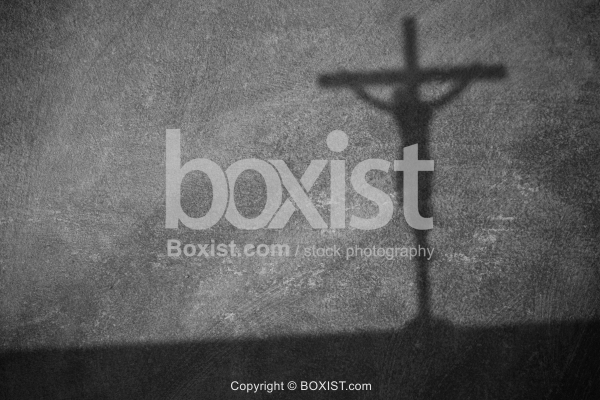 Jesus On Cross Shadow On Dark Wall - Boxist.com Photography / Sam ...