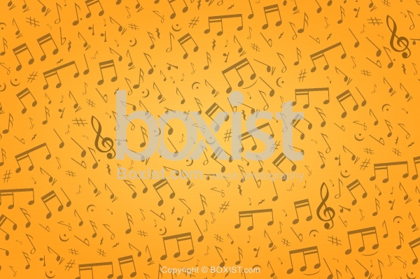 Music Notes On Orange Background - Boxist.com Photography / Sam Mugraby ...