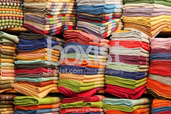 Stack Of Fabrics - Boxist.com Photography / Sam Mugraby's Stock Photography